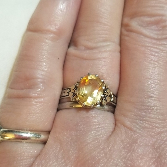 Vintage | Jewelry | Vtg Victorian Style 25ct Citrine Ring | Poshmark